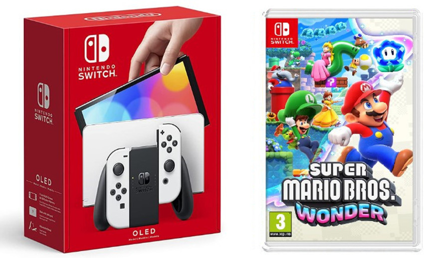 NINTENDO Switch OLED Handheld Portable Gaming Console 64 GB with Super Mario Bros Wonder Game Bundle Price in India Buy NINTENDO Switch OLED Handheld Portable Gaming Console 64 GB with Super