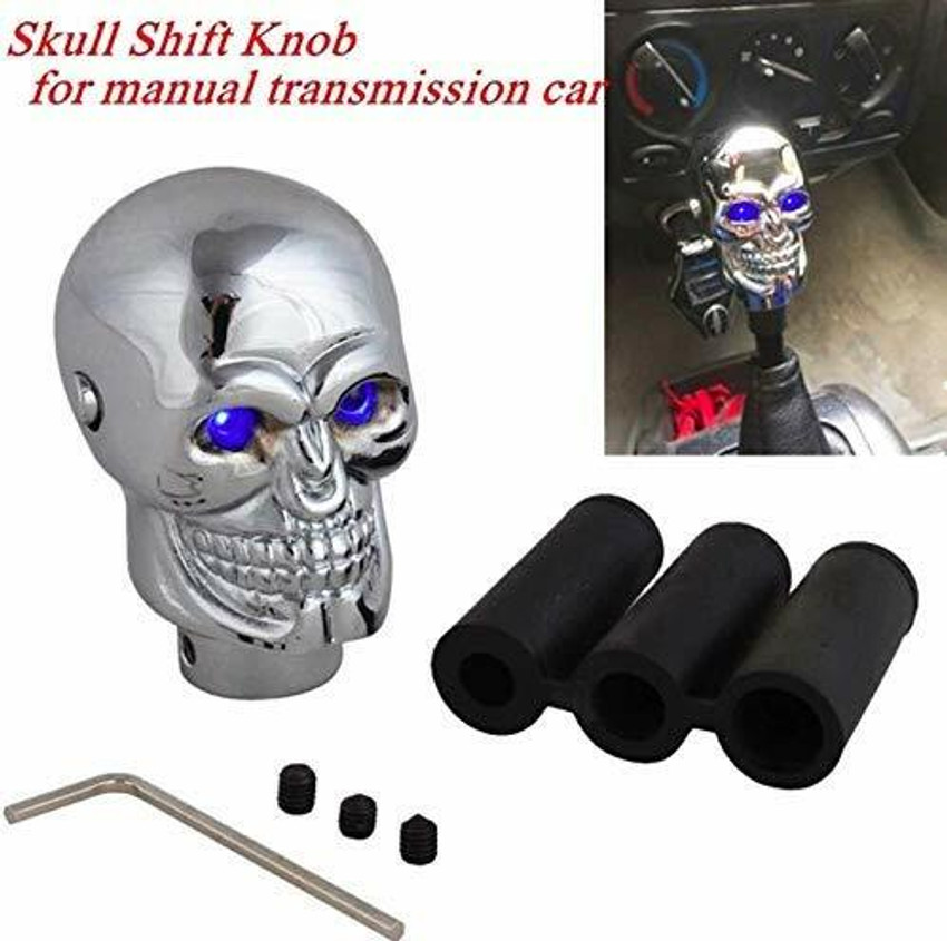 LAVITRA 3D Skull Head Blue Finish Eye LED Light Car Manual Gear Shift Knob Shifter Lever Gear Knob Price in India Buy LAVITRA 3D Skull Head Blue Finish Eye LED Light