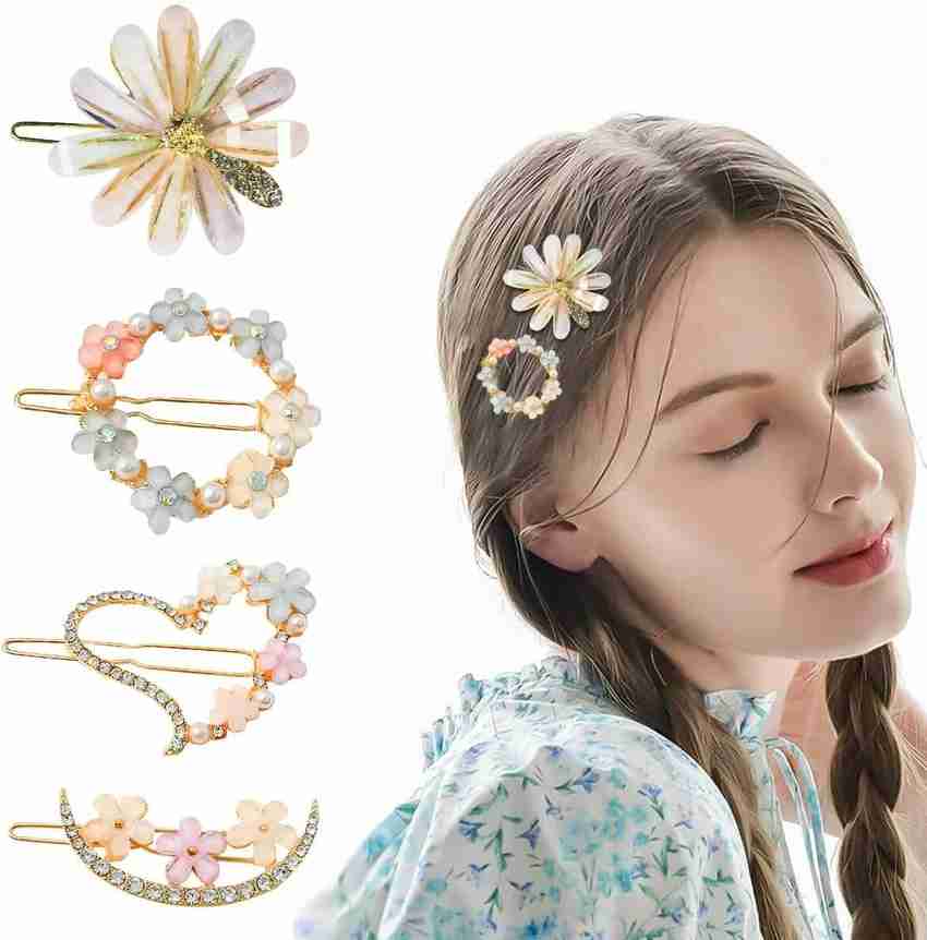 Kaima Korean Hair Clips Hair Pins Hair Accessories hair Jewellery Set Pack of 4 Hair Accessory Set Price in India Buy Kaima Korean Hair Clips Hair Pins Hair Accessories hair Jewellery