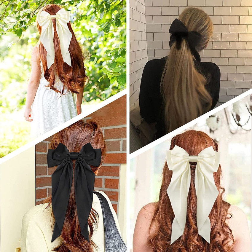 Kaima Beautiful Satin Hair Bow Clip Hair Bands Pins Korean Hair Clips Bow Hair Clip Price in India Buy Kaima Beautiful Satin Hair Bow Clip Hair Bands Pins Korean Hair Clips
