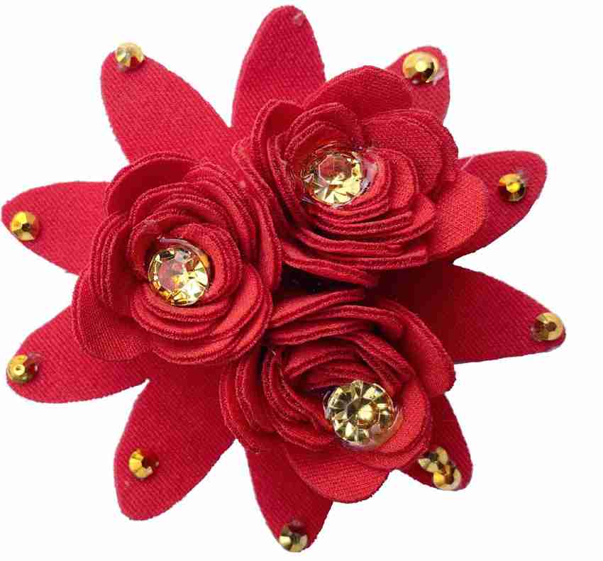 Red And Royal Blue Anant Flower Set Of Hair – Soyara
