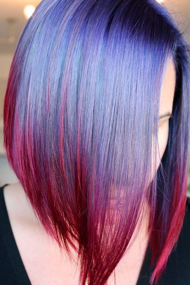 Blue Red Hair Color