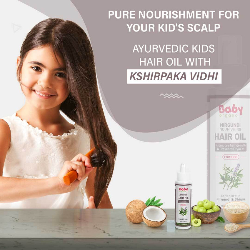 BabyOrgano Nirgundi 100 Ayurvedic Hair Oil 2X Stronger Hair Growth for Kids 3 Yrs Hair Oil Price in India Buy BabyOrgano Nirgundi 100 Ayurvedic Hair Oil 2X Stronger Hair Growth for