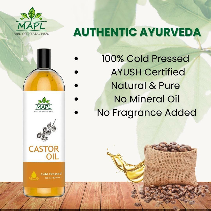 MAPL Castor Oil Cold Press 100 Natural Arand Tail For Healthy Skin Hairs Hair Oil Price in India Buy MAPL Castor Oil Cold Press