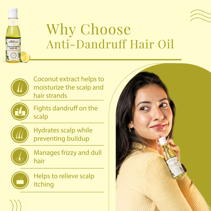 Satthwa Anti Dandruff Hair Oil for Dandruff Free Itchy Dry Scalp with Tea Tree Oil Hair Oil Price in India Buy Satthwa Anti Dandruff Hair Oil for Dandruff Free Itchy Dry