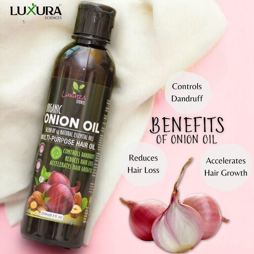 LUXURA SCIENCES Onion Hair Oil 250 ML with 14 Essential Oils Onion Hair Oil For Hair Growth Hair Oil Price in India Buy LUXURA SCIENCES Onion Hair Oil 250 ML with
