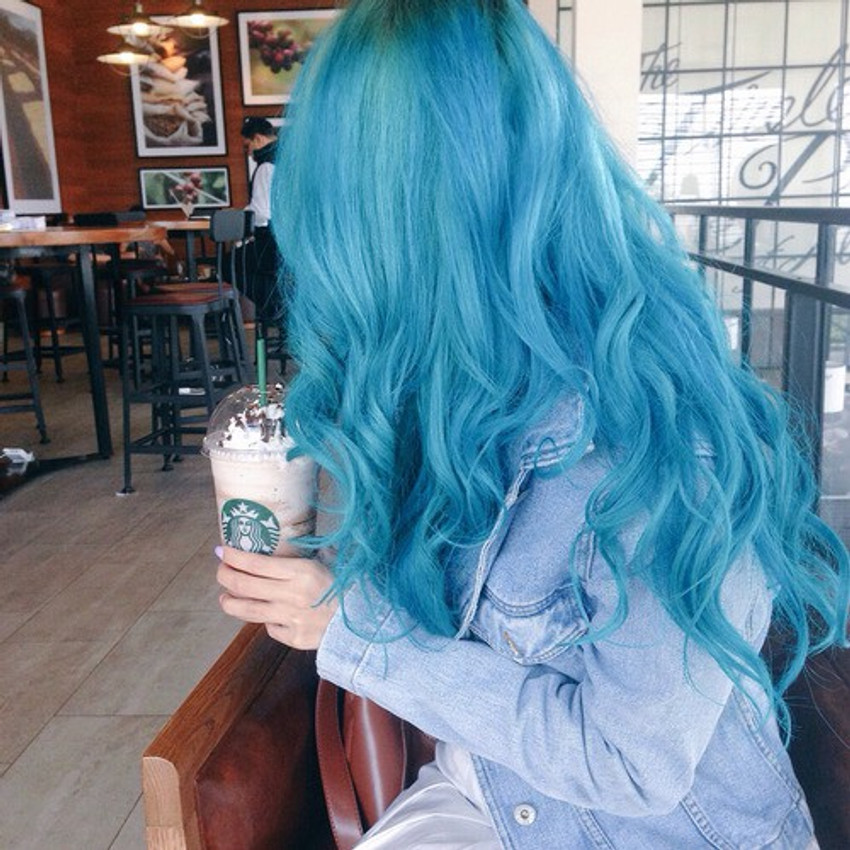 Teal Blue Hair Tumblr