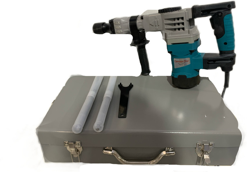 CamronPro Plastic Box Demolition Hammer 0845 with chisel hammer bits pro series heavy duty 5kg CP DH 0845 Demolition Hammer with 1100W power and 3500 IPM Breaker machine Rotary Hammer Drill Price in I...
