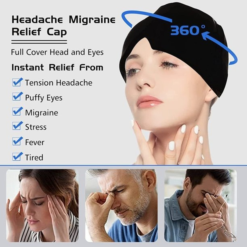 SKYBUCKET Migraine Relief Cap Cold Therapy Headache Relief Hat Ice Head Wrap Ice Pack Mask Cold Therapy cap Pack Price in India Buy SKYBUCKET Migraine Relief Cap Cold Therapy Headache Relief