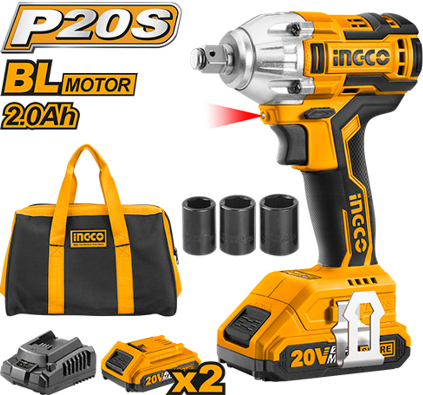 INGCO 20V Cordless Impact Wrench Set, 1/2 Inch Nepal Ubuy, 53% OFF