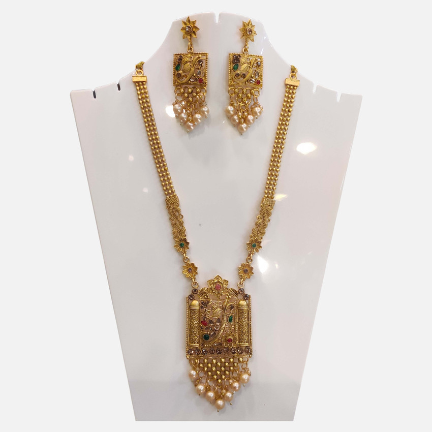 Aarav Collection Alloy Gold plated Gold Jewellery Set Price in India Buy Aarav Collection Alloy Gold plated Gold Jewellery Set Online at Best Prices in India Flipkart