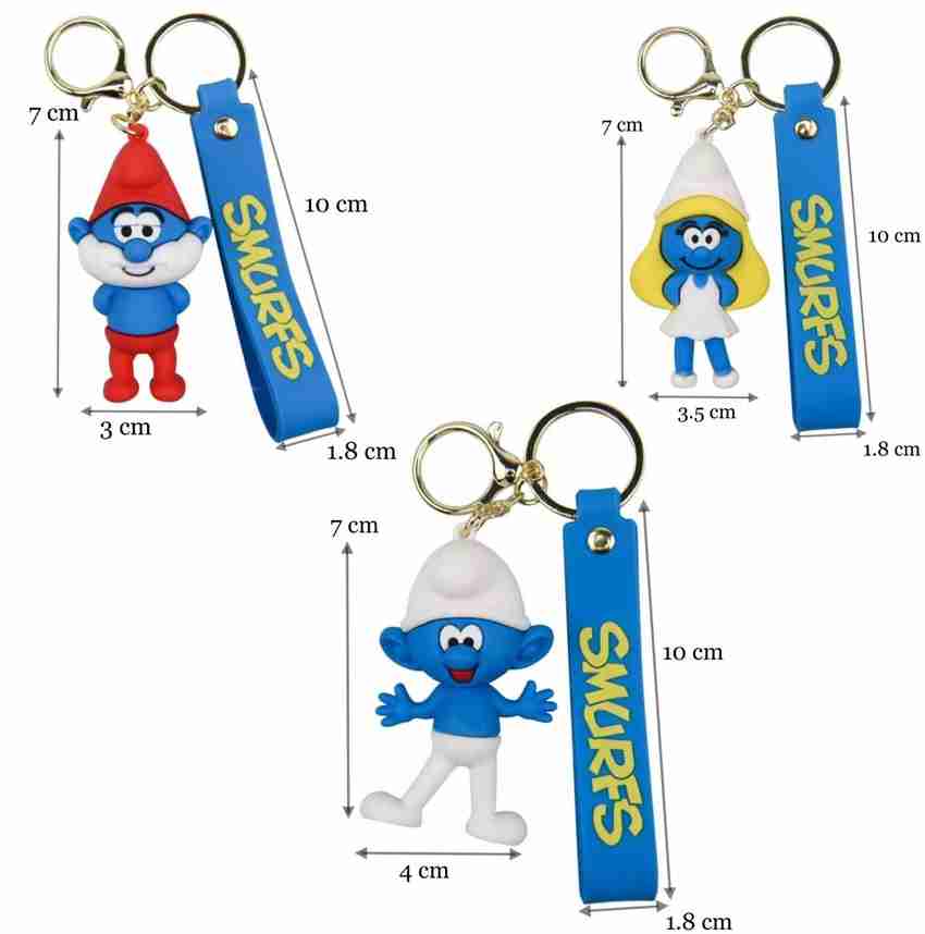 Anime Figure Smurfs Keychain Painter Engineer Chef Modeling, 47% OFF