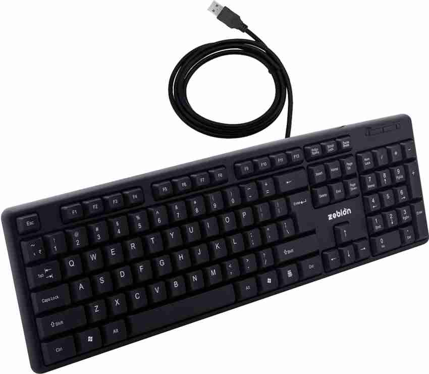 zebion K500 USB Keyboard Wired USB Multi device Keyboard zebion Flipkart