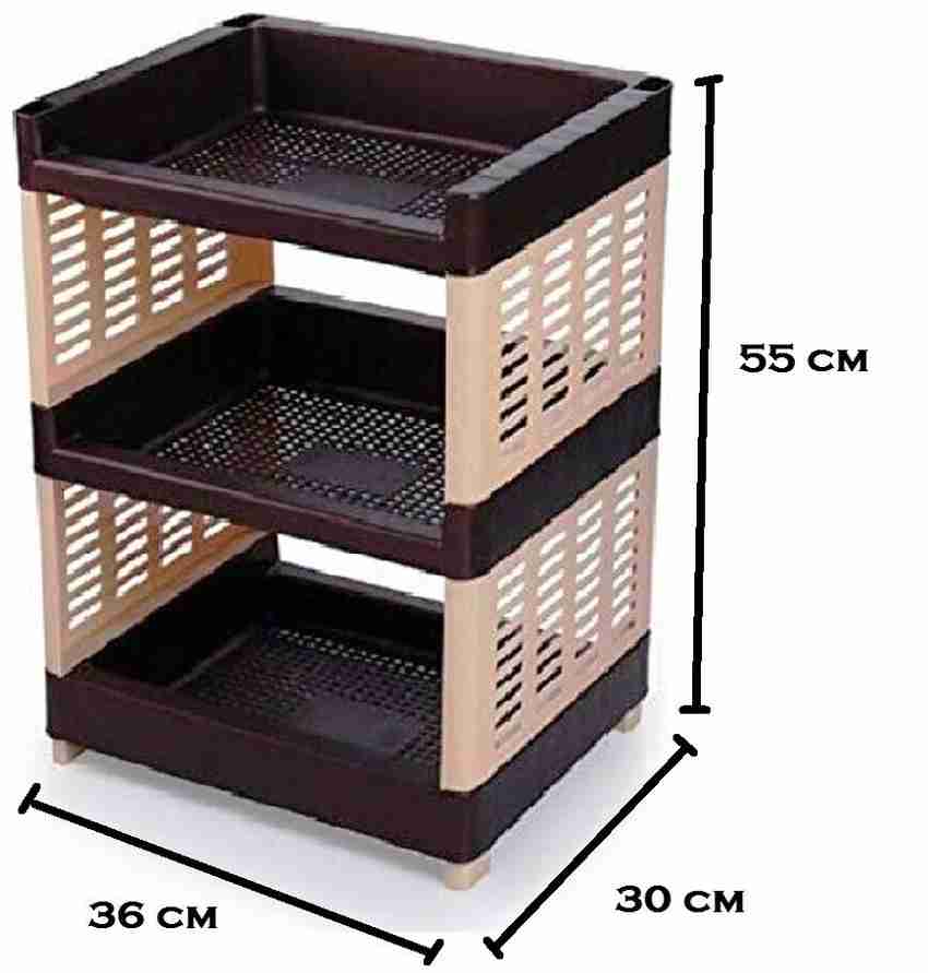 AAKAR Containers Kitchen Rack Plastic Viva 3 Layer Compartments Plastic Rack for Office Kitchen and General Use Price in India Buy AAKAR Containers Kitchen Rack Plastic Viva 3 Layer