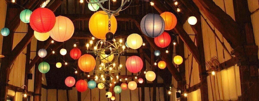 Paper lanterns hanging store
