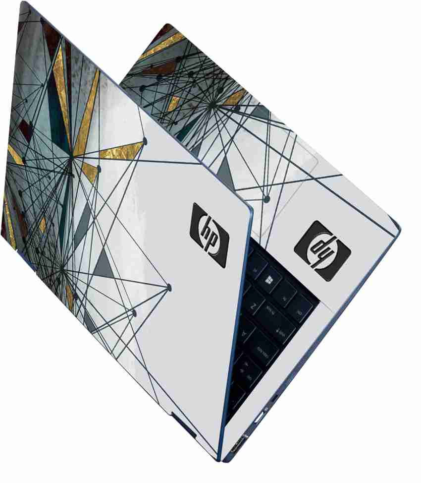 FineArts Full Body Laptop Skin For 14 to 15.6 inch Laptop HP Logo Geometric Design Self Adhesive Stretched Vinyl Laptop Decal 15.6 Price in India Buy FineArts Full Body Laptop