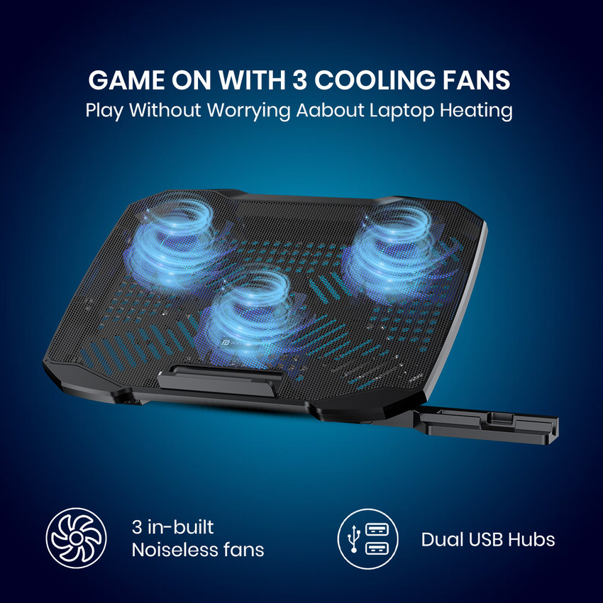Portronics My Buddy Air 4 Laptop Cooling Pad with 3 Cooling Fans Adjustable Height POR 2306 Laptop Stand Price in India Buy Portronics My Buddy Air 4 Laptop Cooling Pad with