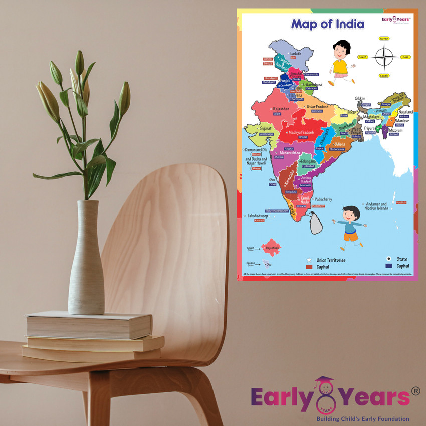 Map Of India States Union Territories And Capitals