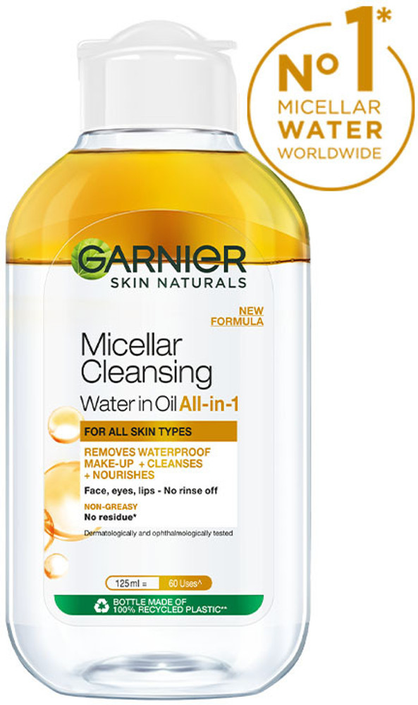 GARNIER Oil infused Cleansing Water Waterproof Makeup Remover For All Skin Types Makeup Remover Price in India Buy GARNIER Oil infused Cleansing Water Waterproof Makeup Remover For All Skin