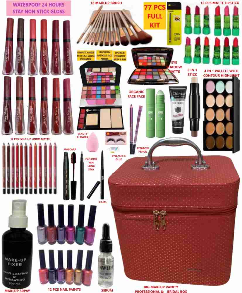 List Of Makeup Beauty Magazine Ontwerp, Set Van Make Up: Stockvector