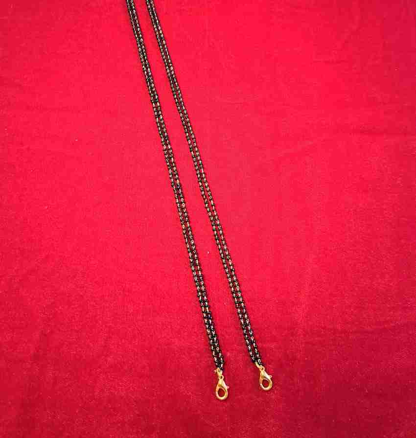 Swaroop Designer 24 Inch Long Mangalsutra Chain Mala Only Black Beaded with Pendant Changeing Huk Copper Mangalsutra Price in India Buy Swaroop Designer 24 Inch Long Mangalsutra Chain Mala Only Black