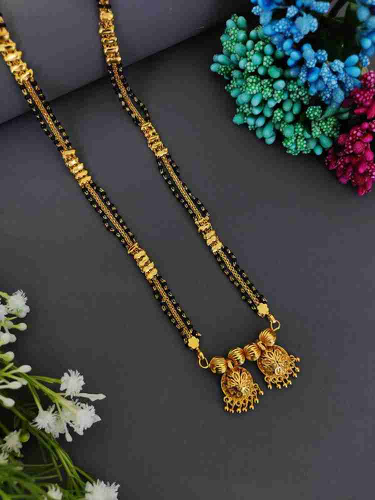YANA JEWELLRY 1 GRAM GOLD PLATED 30 INCH LONG VATI MANGALSUTRA FOR WOMEN. Brass Mangalsutra Price in India Buy YANA JEWELLRY 1 GRAM GOLD PLATED 30 INCH LONG VATI MANGALSUTRA FOR