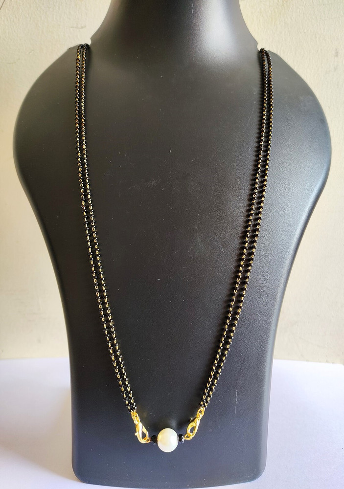 Siddka Pearl pendent small black 32 inch mangalsutra chain Alloy Mangalsutra Price in India Buy Siddka Pearl pendent small black 32 inch mangalsutra chain Alloy Mangalsutra Online at Best Prices in