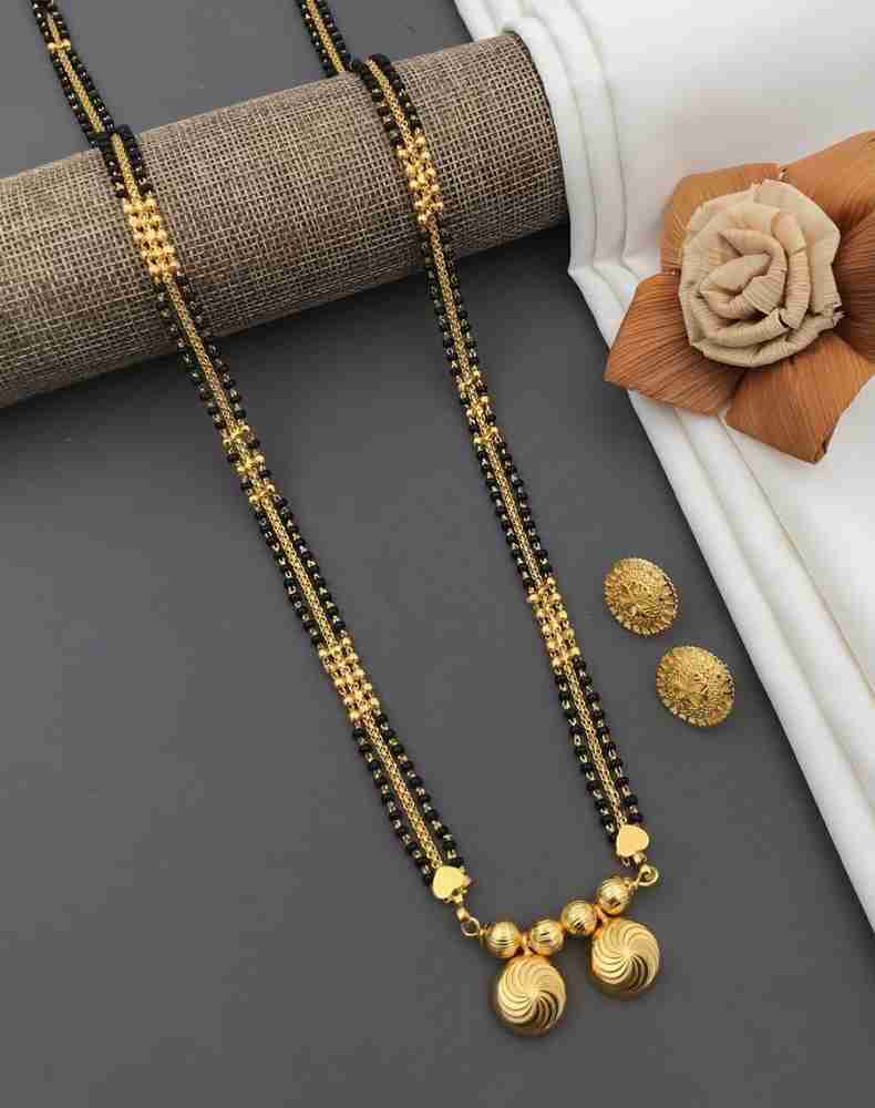 Captivating Traditional Gold Mangalsutra mani fashion wati