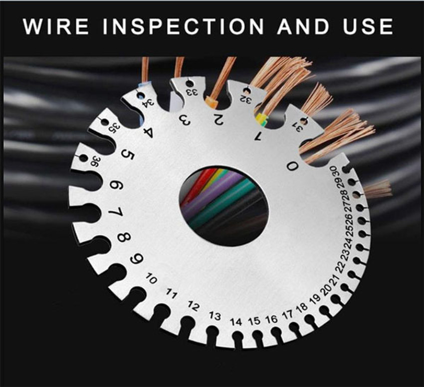 Electrical Wire Gauge Measuring Tool US Steel Round Wire SWG MM