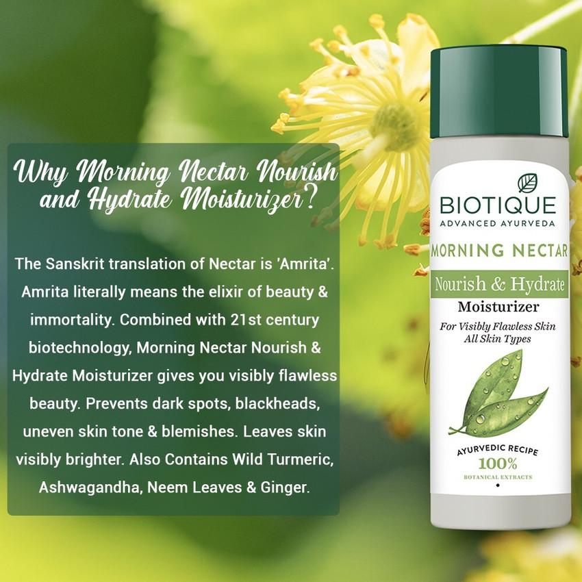 BIOTIQUE Morning Nectar Flawless Skin Moisturizer 24H Deep Moisture