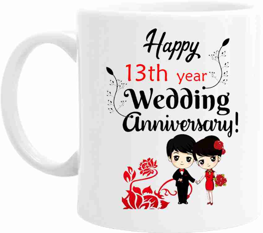 13th Wedding Anniversary Quotes 13 Years Anniversary Card: Happy Lace