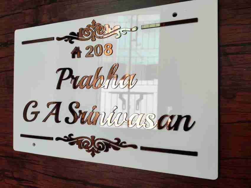 Glass Name Plate Designs For Home