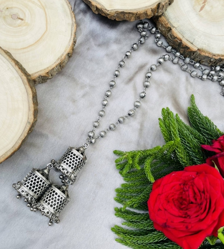 Gemsandjewels Oxidised Silver Chain Price in India Buy Gemsandjewels Oxidised Silver Chain Online at Best Prices in India Flipkart