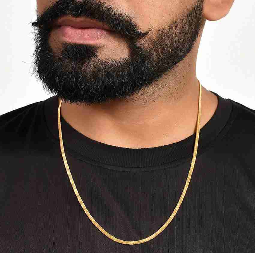PYR Fashion 1 Gram Gold plated Chain For Boys and Man Alloy Stainless Steel Chain Gold plated Plated Brass Chain Price in India Buy PYR Fashion 1 Gram Gold plated Chain For