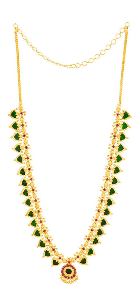 MARIGOLD MERAGOLD Kerala Style Palakka Mala Gold plated Plated Copper Necklace Price in India Buy MARIGOLD MERAGOLD Kerala Style Palakka Mala Gold plated Plated Copper Necklace Online at Best Prices i...