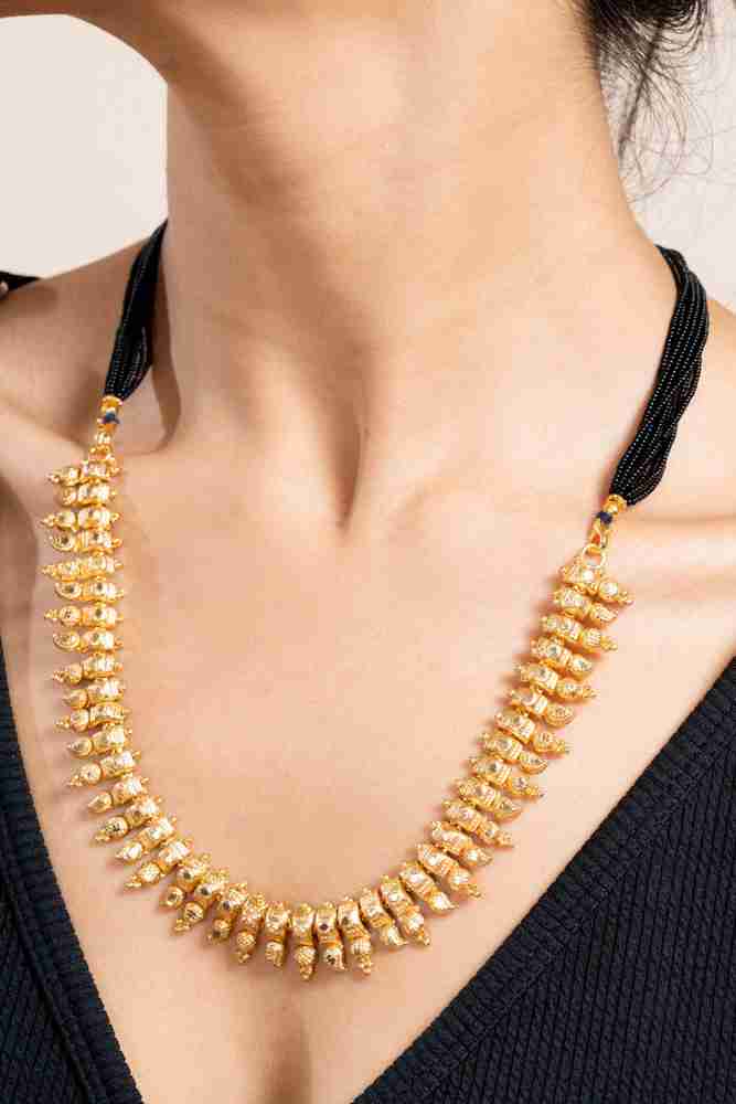 Look And Adorn Gold Plated Designer Necklace With Black Tassle Dori Copper Necklace Price in India Buy Look And Adorn Gold Plated Designer Necklace With Black Tassle Dori Copper Necklace Online