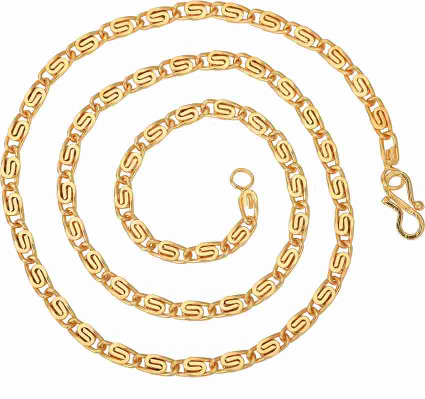 Maalgodam 22 Inches 16 Grams Designer Golden Chain Chain for Boy s Gold Chain for Men Gold plated Plated Alloy Chain Price in India Buy Maalgodam 22 Inches 16 Grams Designer Golden Chain Chain for