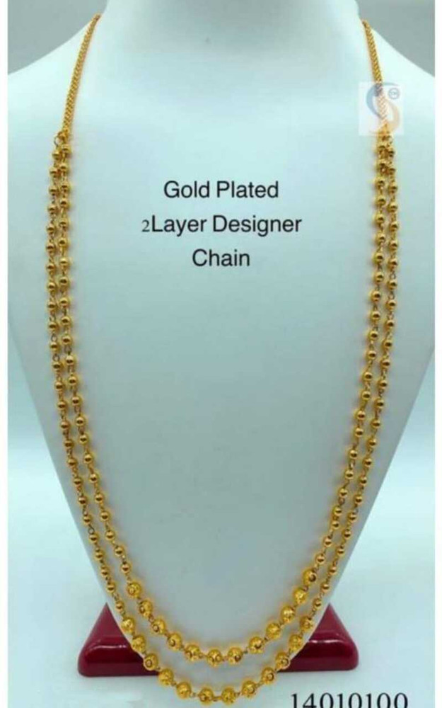 2 line gold chain designs store