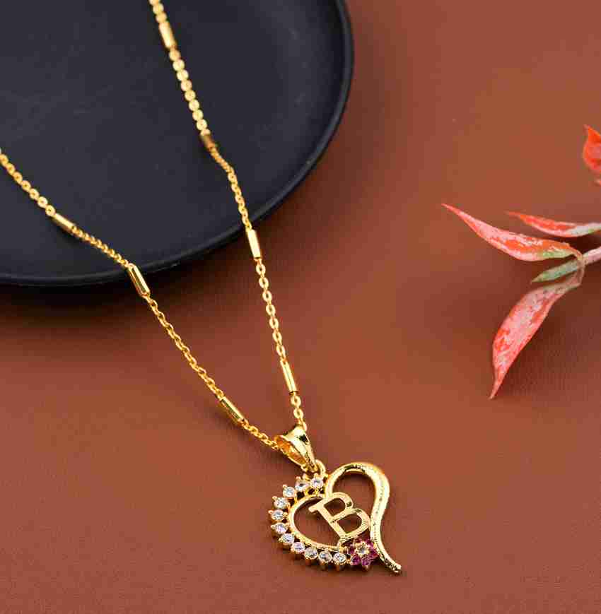 B name gold locket store