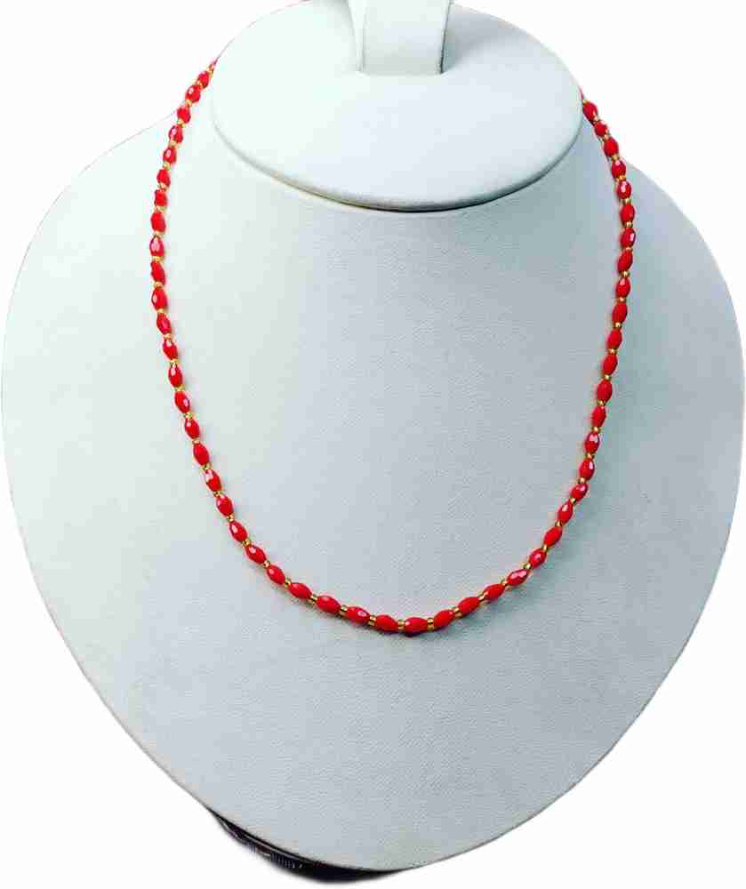 suvarn PINK COLOUR OVAL CUT CRYSTAL MALA MOTI Beads Crystal Necklace Price in India Buy suvarn PINK COLOUR OVAL CUT CRYSTAL MALA MOTI Beads Crystal Necklace Online at Best Prices in