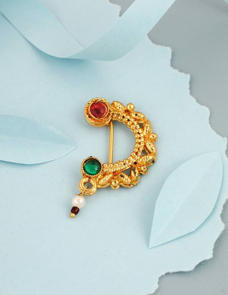MADHURAM FASHION Gold plated Plated Alloy Nose Ring Price in India Buy MADHURAM FASHION Gold plated Plated Alloy Nose Ring Online at Best Prices in India Flipkart