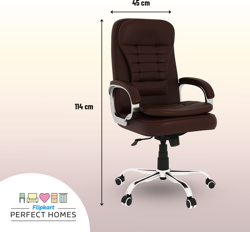 Flipkart Perfect Homes High Back Ergonomic Revolving Premium Finish Ultra Comfort Leatherette Office Arm Chair