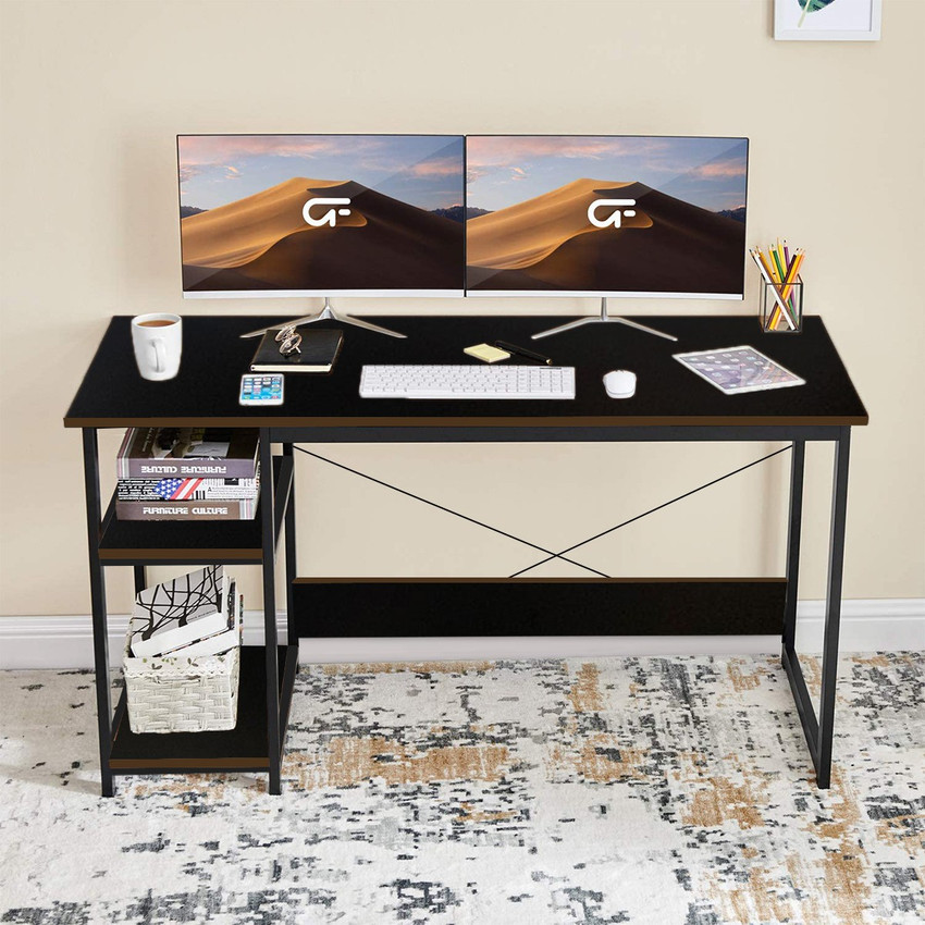 KAWACHI Computer Desk 2 Tier Storage Shelves Laptop Table Study Gaming Desk Workstation Engineered Wood Office Table Price in India Buy KAWACHI Computer Desk 2 Tier Storage Shelves Laptop Table Study ...
