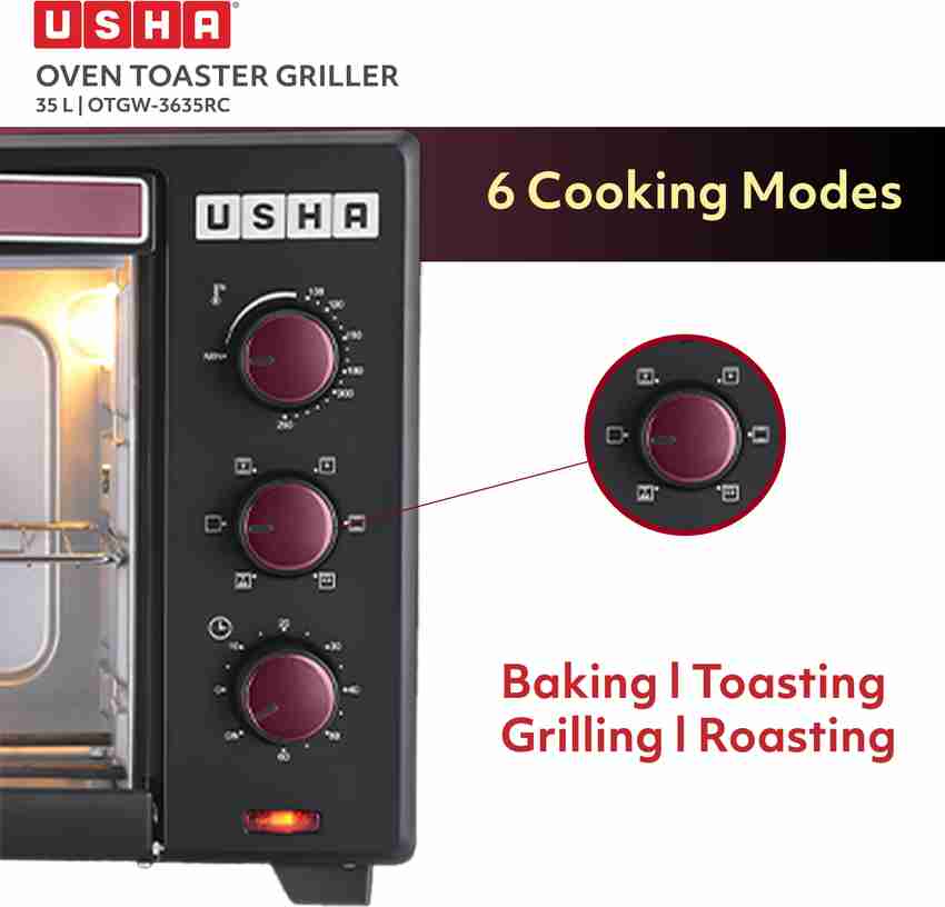 USHA 35 Litre Oven Toaster Grill OTG Price in India Buy USHA 35 Litre Oven Toaster Grill OTG online at Flipkart