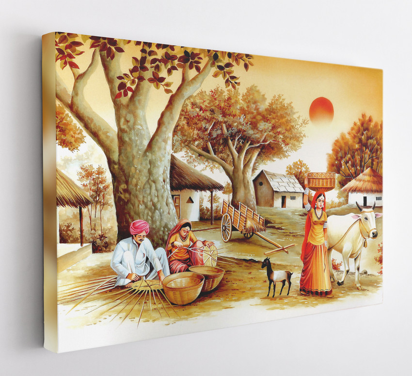 Village Scene Paintings