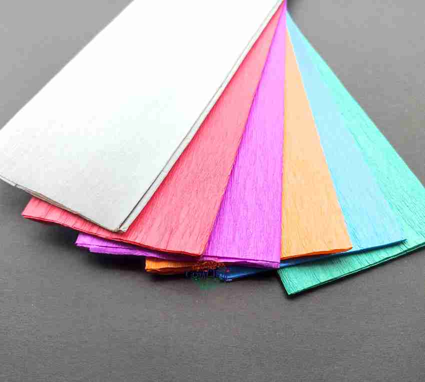 Flipkart CRAFTWAFT Large Wrinkled Crepe Paper Sheet for Craft DIY Decor Flower Making Wrapping Wrinkled 40x20 inch 102x51 CM 35 gsm Craft paper Craft paper