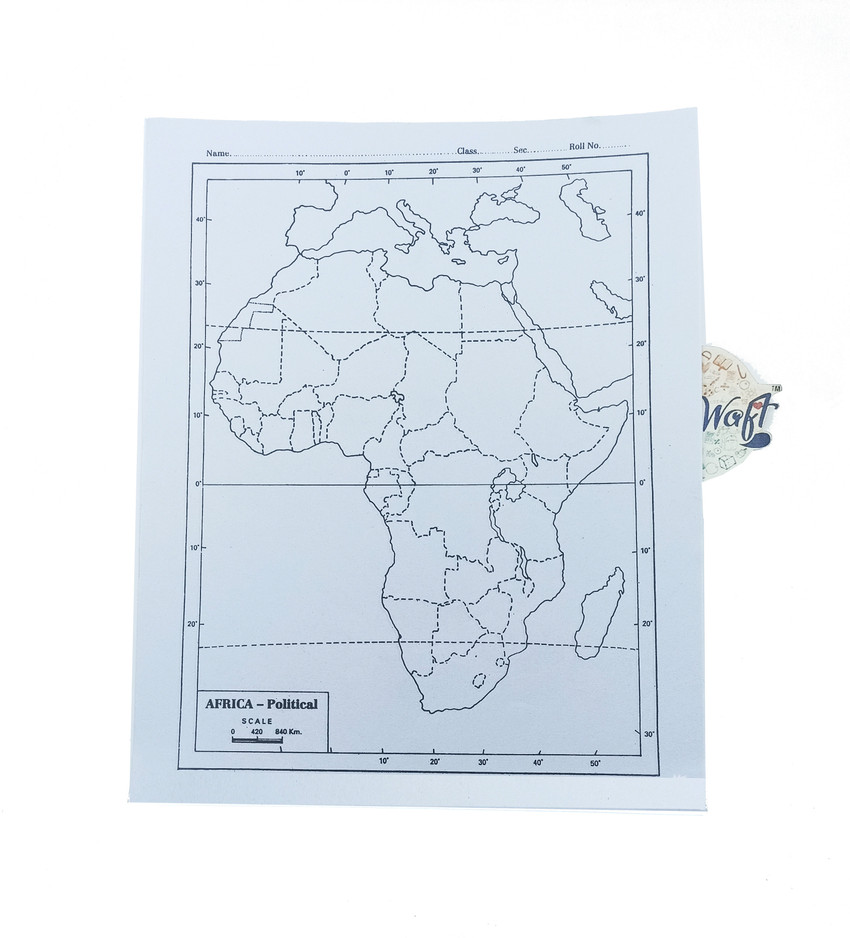 Africa Physical Map Outline