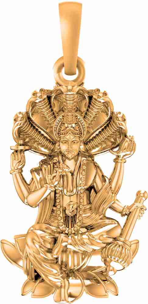 Lord vishnu gold pendant store