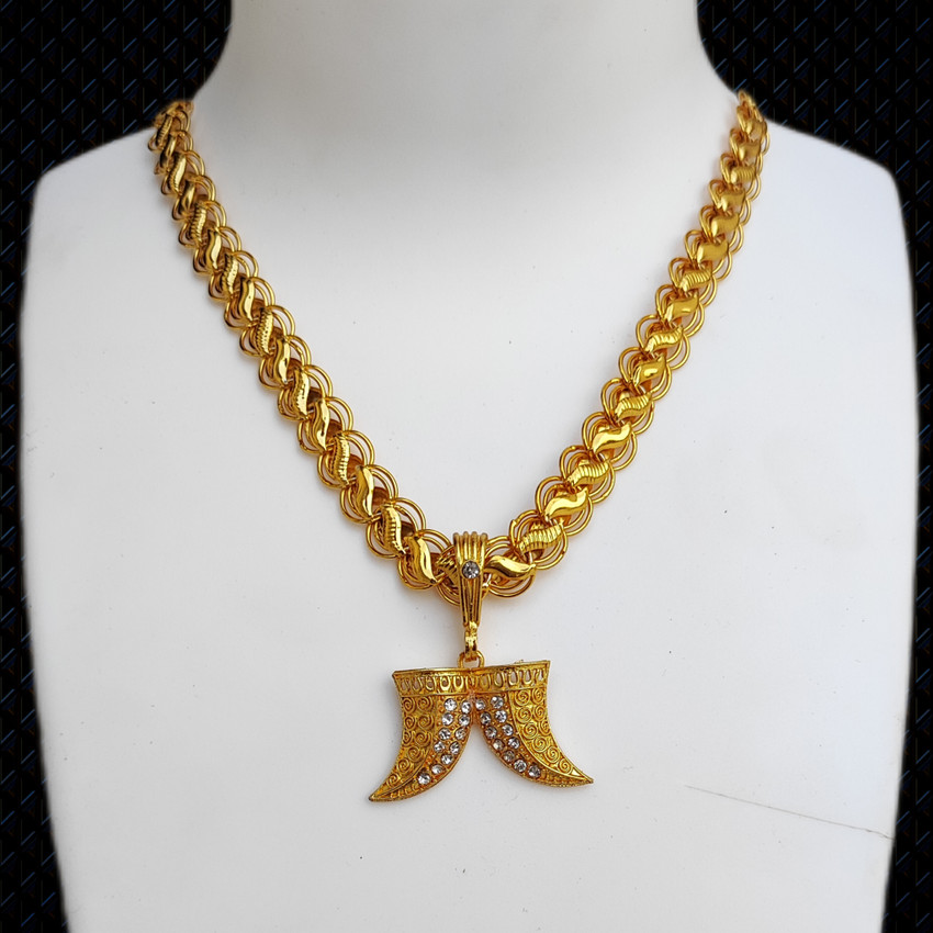 Jemeefly Diamond Double nail nor puligoru pandent with Koyli chain for Mens and Boys. Gold plated Alloy Pendant Set Price in India Buy Jemeefly Diamond Double nail nor puligoru pandent with Koyli