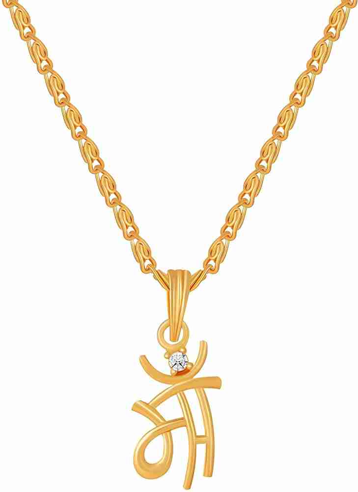 Kanstoor Fancy Gold Plated Ma Pendant with Chain Gold plated Zircon Alloy Locket Price in India Buy Kanstoor Fancy Gold Plated Ma Pendant with Chain Gold plated Zircon Alloy Locket Online at Best